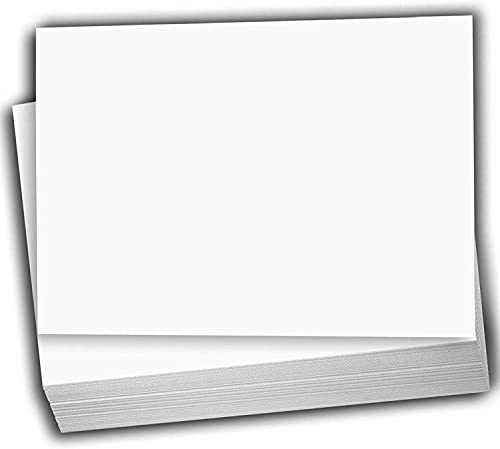 Hamilco White Cardstock - Flat 4 X 6" Heavy Weight 80 lb Card Stock for Printer - 100 Pack