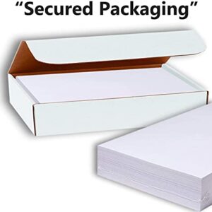 Hamilco White Cardstock - Flat 4 X 6" Heavy Weight 80 lb Card Stock for Printer - 100 Pack