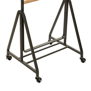 Deco 79 Metal 4 Rack Ladder with Wheels, 18" x 16" x 61", Black