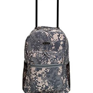 Rockland Double Handle Rolling Backpack, ACU Camo, 17-Inch