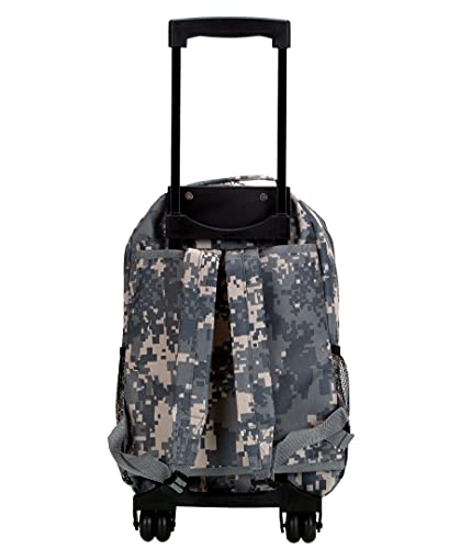 Rockland Double Handle Rolling Backpack, ACU Camo, 17-Inch