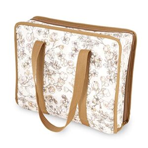 dritz project organizer bag, beige floral