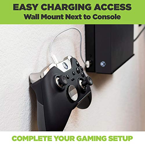 HIDEit Mounts Uni-C Pro Black Rubber Dipped Steel Wall Mount for Playstation Controller, Gaming Accessory Compatible with Playstation 5 Controllers and Playstation 4 Controllers