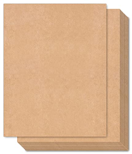 Brown Kraft Cardstock Thick Paper 100 Sheets, Ohuhu 8.5" x 11" Heavyweight 80lb Cover Card Stock for Crafts and DIY Cards Making