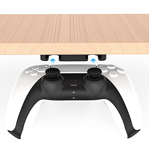 U/D Controller Table Stand for PS5 PS4 Controller Playstation 5 Playstation 4 Under Desk Mount for DualSense & DualShock 4 Controller Holder Table Organize and Desk Management