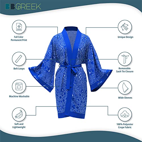 Bad Bananas BBGreek Zeta Phi Beta Sorority Paraphernalia - Kimono Robe - Mandala Clothing Apparel Gifts for Women - Official Vendor - S/M