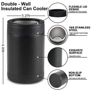 Ginkin Can Cooler Stainless Steel Beer Bottle Cooler Double Insulated 12OZ Can Holder for Drink Tumbler,BPA Free