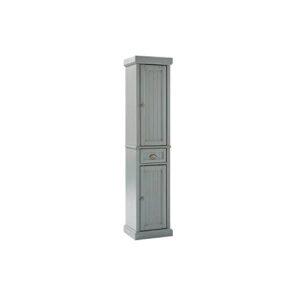 crosley furniture seaside tall linen cabinet, distressed gray