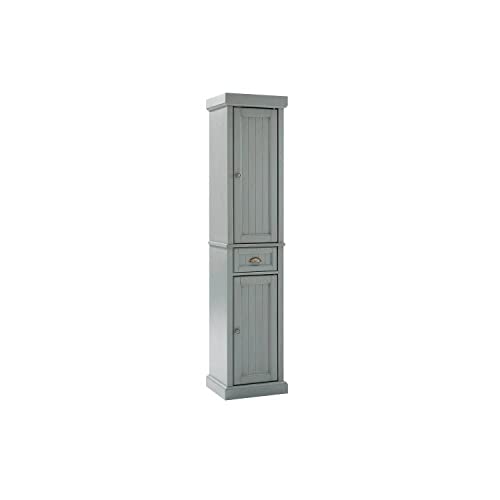 Crosley Furniture Seaside Tall Linen Cabinet, Distressed Gray