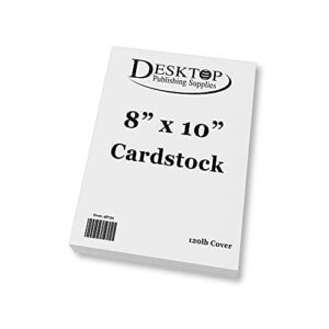 white 8" x 10" cardstock - blank super thick paper - heavy weight 120lb cover card stock for inkjet & laser printer - 15 sheets