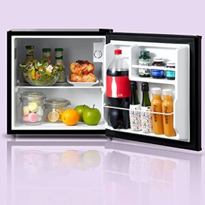 COMFEE' 1.7 Cubic Feet All Refrigerator Flawless Appearance/Energy Saving/Adjustale Legs/Adjustable Thermostats for home/dorm/garage [black]