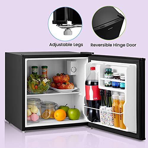 COMFEE' 1.7 Cubic Feet All Refrigerator Flawless Appearance/Energy Saving/Adjustale Legs/Adjustable Thermostats for home/dorm/garage [black]