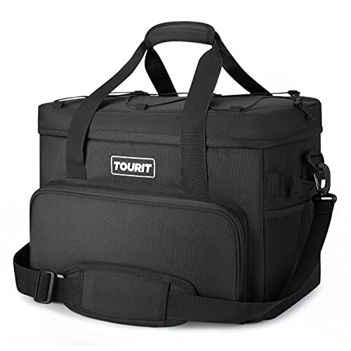 TOURIT Cooler Bag 46-Can Insulated Soft Cooler Portable Cooler Bag 32L Lunch Coolers for Picnic, Beach, Work, Trip, Black