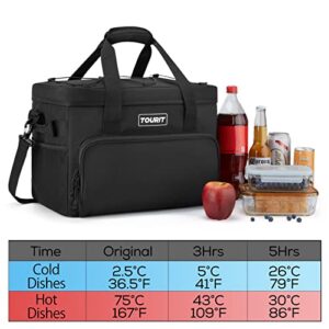 TOURIT Cooler Bag 46-Can Insulated Soft Cooler Portable Cooler Bag 32L Lunch Coolers for Picnic, Beach, Work, Trip, Black