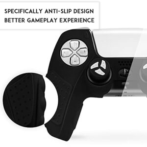 SIKEMAY PS5 Controller Cover Skin Case, Directly Applicable for PS5 Charger, Anti-Slip Sweatproof Silicone Protective for Playstation 5 Dualsense Controller with Thumb Grips Caps x 10 (Black)