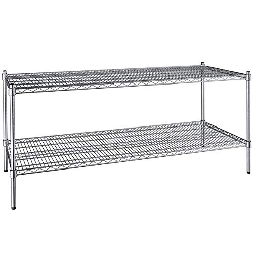 24" x 60" NSF Chrome 2 Shelf Kit with 27" Posts. . Wire Shelving Unit Wire Rack Wire Shelves Pantry Shelf Kitchen Shelves Storage Shelving Metal Storage Shelves Pantry Shelving