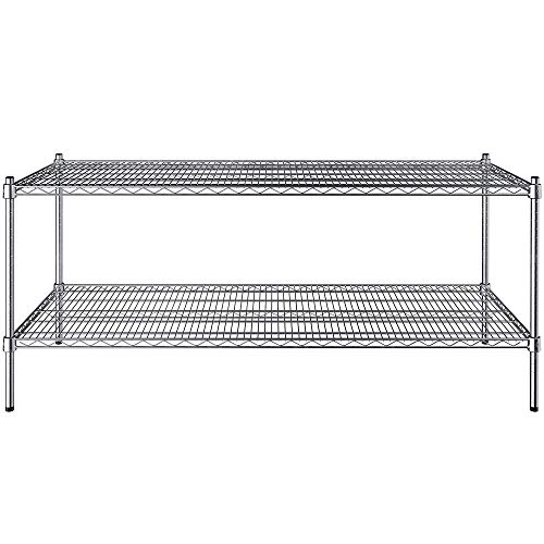 24" x 60" NSF Chrome 2 Shelf Kit with 27" Posts. . Wire Shelving Unit Wire Rack Wire Shelves Pantry Shelf Kitchen Shelves Storage Shelving Metal Storage Shelves Pantry Shelving