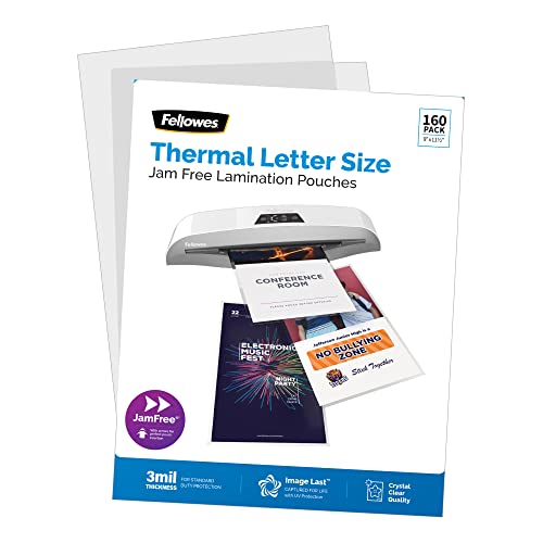 Fellowes® ImageLast UV Thermal Laminating Pouches, Letter Size, 9" x 11-1/2", 3 Mil, Clear, Pack of 160 Pouches