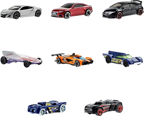 Hot Wheels HW Rewards Cars Themed Assorted 10-Pack of Individually Wrapped 1:64 Scale Vehicles & Gold Stickers, Gifts for Kids 3 Years Old & Older