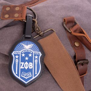 Zeta Phi Beta Fraternity (Faux Leather Crest Luggage Tag)