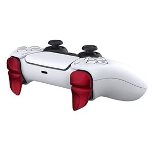 PlayVital Blade 2 Pairs Shoulder Buttons Extension Triggers for ps5 Controller, Game Improvement Adjusters for ps5 Controller, Bumper Trigger Extenders for ps5 Edge Controller - Scarlet Red