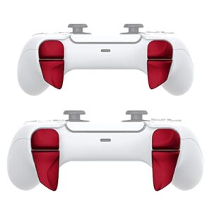 PlayVital Blade 2 Pairs Shoulder Buttons Extension Triggers for ps5 Controller, Game Improvement Adjusters for ps5 Controller, Bumper Trigger Extenders for ps5 Edge Controller - Scarlet Red