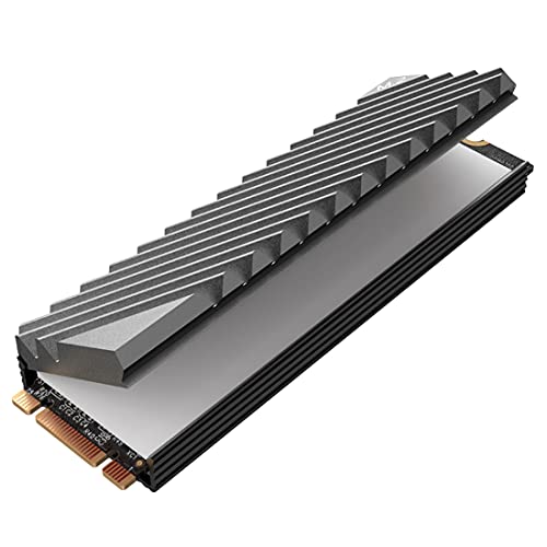 1 one enjoy M.2 Heatsink Cooler, NVMe M.2 2280 SSD Double-Sided Heat Sinks with Silicone Thermal Pad for PC/PS5 (Grey)