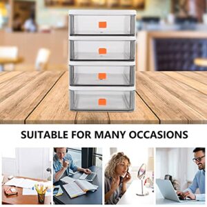 BESPORTBLE Makeup Organizer Drawers Desktop Storage Cabinet Small Multi- layer Drawer Storage Box Sundries Classification Decorative Dressing Boxes (White, 4 layer) Makeup Drawers Storage Cabinet