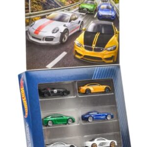 Hot Wheels Themed Multipacks of 6 Toy Cars, 1:64 Scale, Authentic Decos, Popular Castings, Rolling Wheels, Gift for Kids 3 Years Old & Up & Collectors