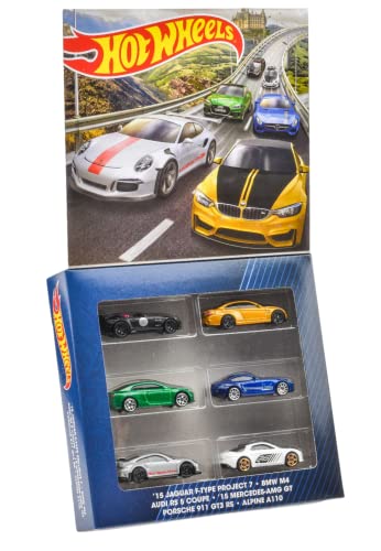 Hot Wheels Themed Multipacks of 6 Toy Cars, 1:64 Scale, Authentic Decos, Popular Castings, Rolling Wheels, Gift for Kids 3 Years Old & Up & Collectors