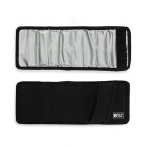 HOST Insta-Chill Can Cooler Flexible Freezable Gel and Ice Pack for Regular 12 oz Cans, Black