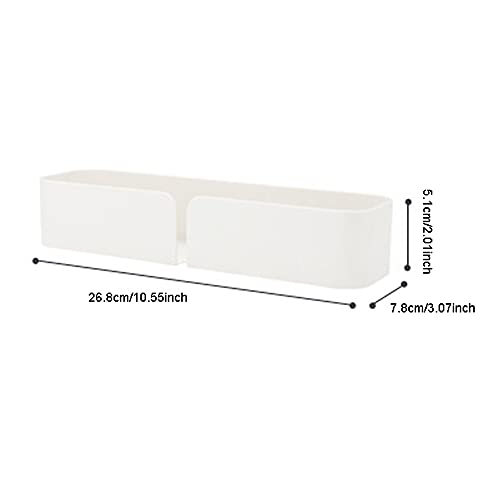 Bedside Bed Organizer Storage Rack Floating Wall Shelves Shelf Caddy, Stick On Wall Mounted Bedrooms, Bathrooms, Offices, Dormitories for Cosmetics, Books, Mobile Phones and Other Supplies-M