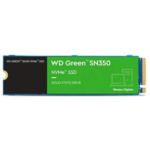 western digital 2tb wd green sn350 nvme internal ssd solid state drive - gen3 pcie, qlc, m.2 2280, up to 3,200 mb/s - wds200t3g0c