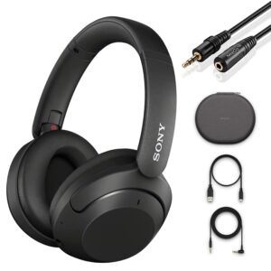 sony wireless noise cancelling headphones wh-xb910n over ear bluetooth headset + neego 3.5mm headphone extension