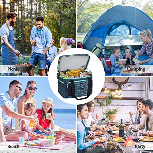 Maelstrom Collapsible Soft Sided Cooler - 60 Cans Extra Large Lunch Cooler Bag Insulated Leakproof Camping Cooler, Portable for Grocery Shopping, Camping, Tailgating and Road Trips，Navy Blue