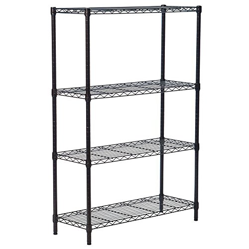 Kcelarec Storage 4-Shelf Adjustable Wire Shelving Unit, 55 H x 35 W x 13 D