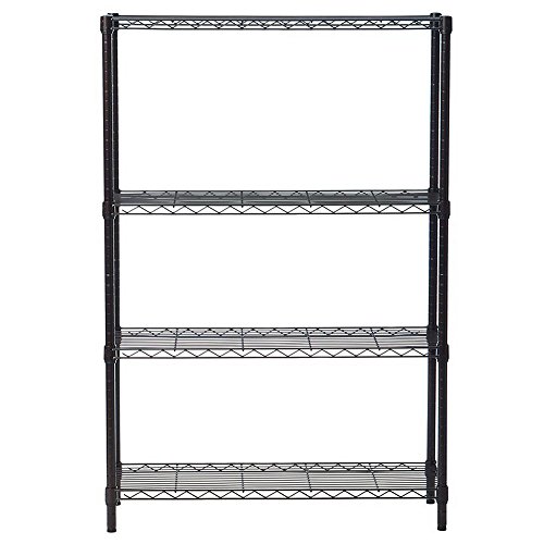 Kcelarec Storage 4-Shelf Adjustable Wire Shelving Unit, 55 H x 35 W x 13 D