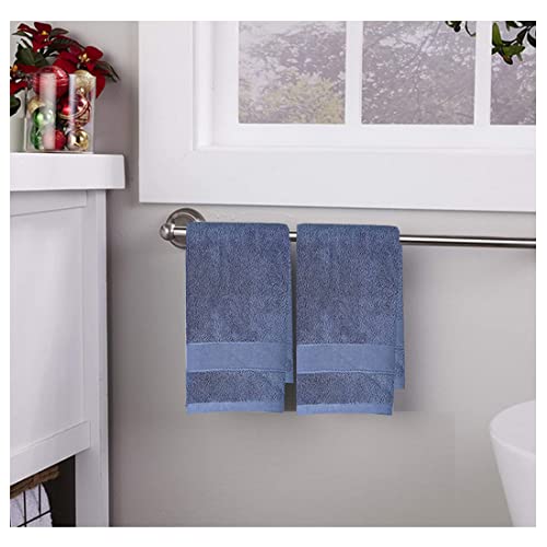 RUIBOLU 100% Cotton Ultra Soft Highly Absorbent Hand Towel 2 Set , Size 14" x 30" Home Bathroom Hand Towels for Bath, Hand, Face, Gym (Blue)