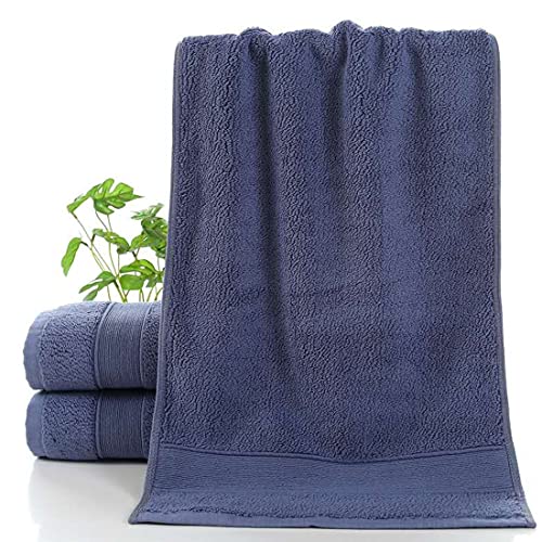 RUIBOLU 100% Cotton Ultra Soft Highly Absorbent Hand Towel 2 Set , Size 14" x 30" Home Bathroom Hand Towels for Bath, Hand, Face, Gym (Blue)