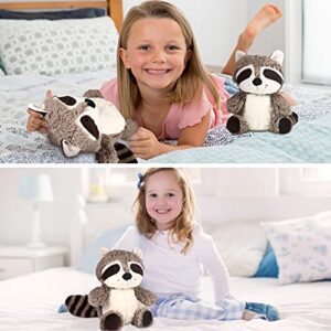 2 Pieces Raccoon Stuffed Animal Small Raccoon Plush Animal Cute Stuffed Raccoon Brown Raccoon Plushie Woodland Raccoon Plush Toy Soft Plush Animal Doll for Babies Children Kids Girls Boys (10 Inches)