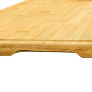 VaeFae 24 x 16 Inch XXX-Large Bamboo Cutting Board with Cutout Handle and Juice Groove, Heavy Kitchen Chopping Board for Meat and Vegetables