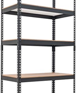 HOMEDANT 5 Tier Laminated Metal Shelving Unit Adjustable Garage Storage Utility Rack Heavy Duty Shelves Organization Multipurpose Shelf Warehouse Basement Pantry Shed 35.9" W x 18.2" D x 71.3" H 1Pack