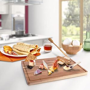 Cibeat Extra Large Wood Cutting Board 24 x 18 Inch, 1.2 Inches Thick Butcher Block, Reversible Wooden Kitchen Block, over Stove Cutting Board, with Side Handles and Juice Grooves