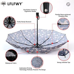 LFLFWY Travel Umbrella – Compact Windproof Umbrella Automatic Open and Close, Lightweight Portable Folding Umbrella, Best Gift Choice