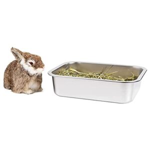 Stainless Steel Litter Box, Metal Cats Litter Pan Toilet Litter Box for Kittens, Rabbits, Hamster Small Animals, Nonstick, Smooth Surface