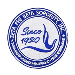 african american sorority sisterhood finer womanhood embroidered iron on patch