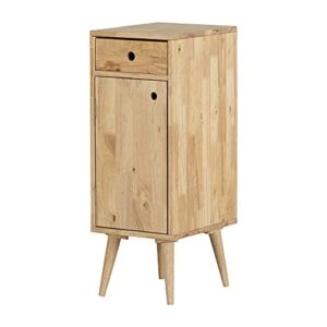 south shore kodali solid storage unit, narrow, natural wood