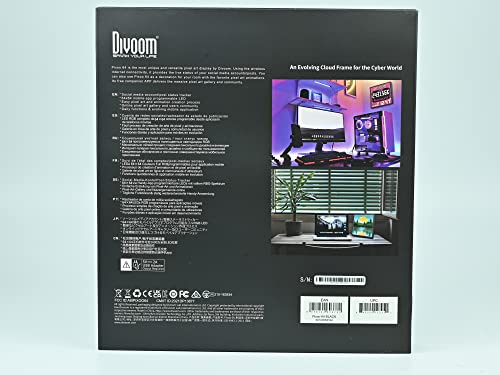 Divoom Pixoo-64 - WiFi Pixel Cloud Digital Frame with APP Control,64 X 64 LED Panel Display Frame for Gaming Room Decoration/Social Media Fans Counter