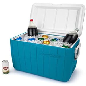 Coleman Chiller Series 48qt Insulated Portable Cooler, Ice Retention Hard Cooler with Heavy Duty Handles