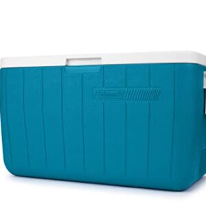 Coleman Chiller Series 48qt Insulated Portable Cooler, Ice Retention Hard Cooler with Heavy Duty Handles